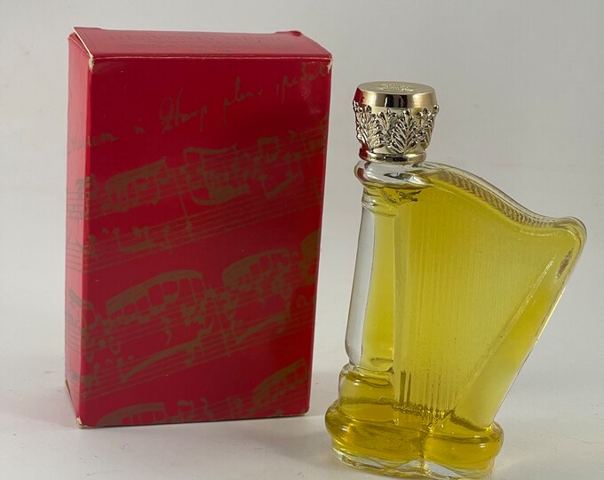 Vintage AVON Heavenly Music Topaze Cologne Harp Original Box - Etsy