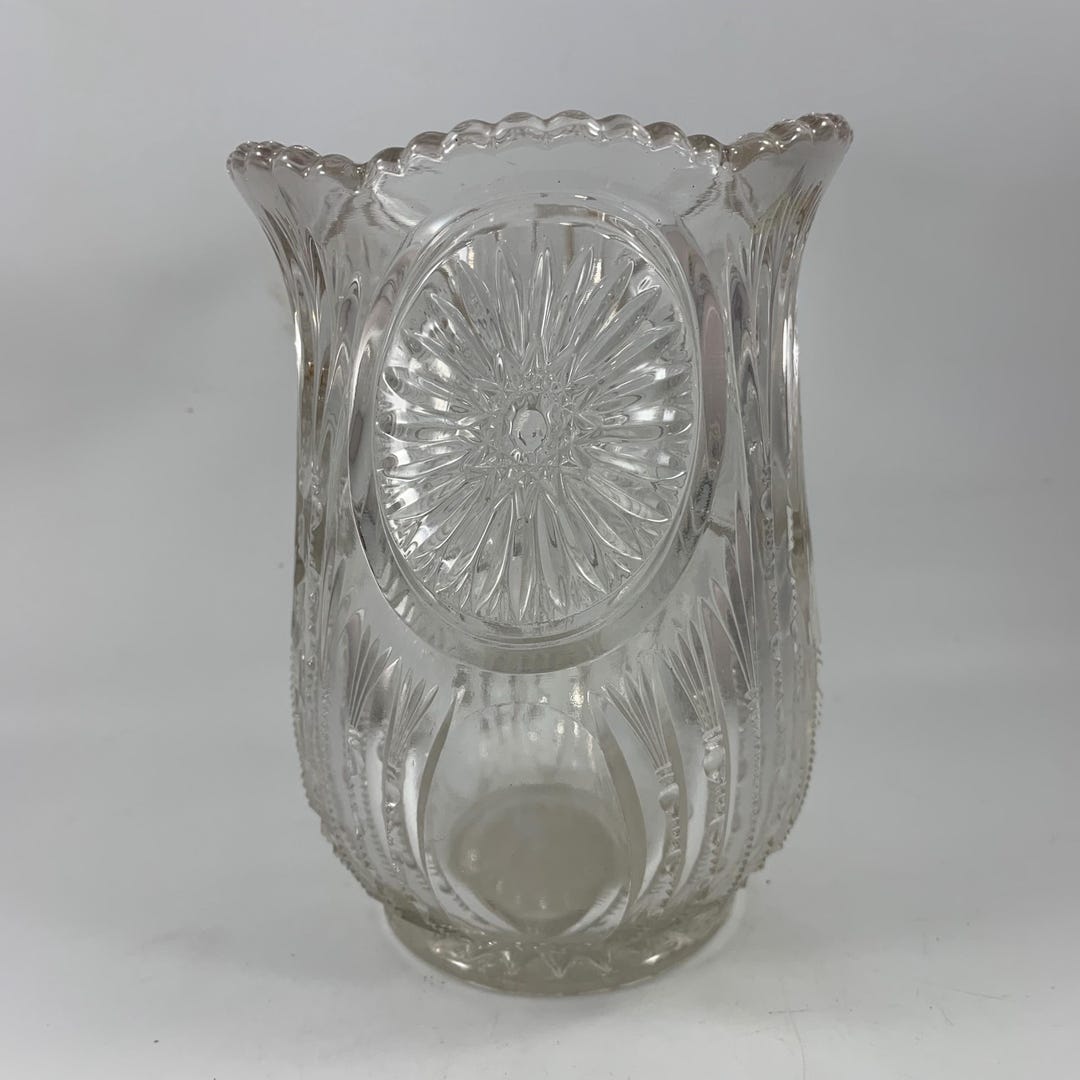 Vintage Clear Pressed Glass Spooner or Celery - Etsy