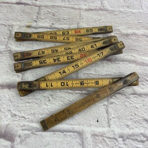 Vintage Old Wood Folding Tape Measure Extension Ruler Neat Patina - Etsy