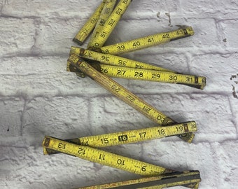 Vintage Old Wood Folding Tape Measure Extension Ruler Neat Patina - Etsy