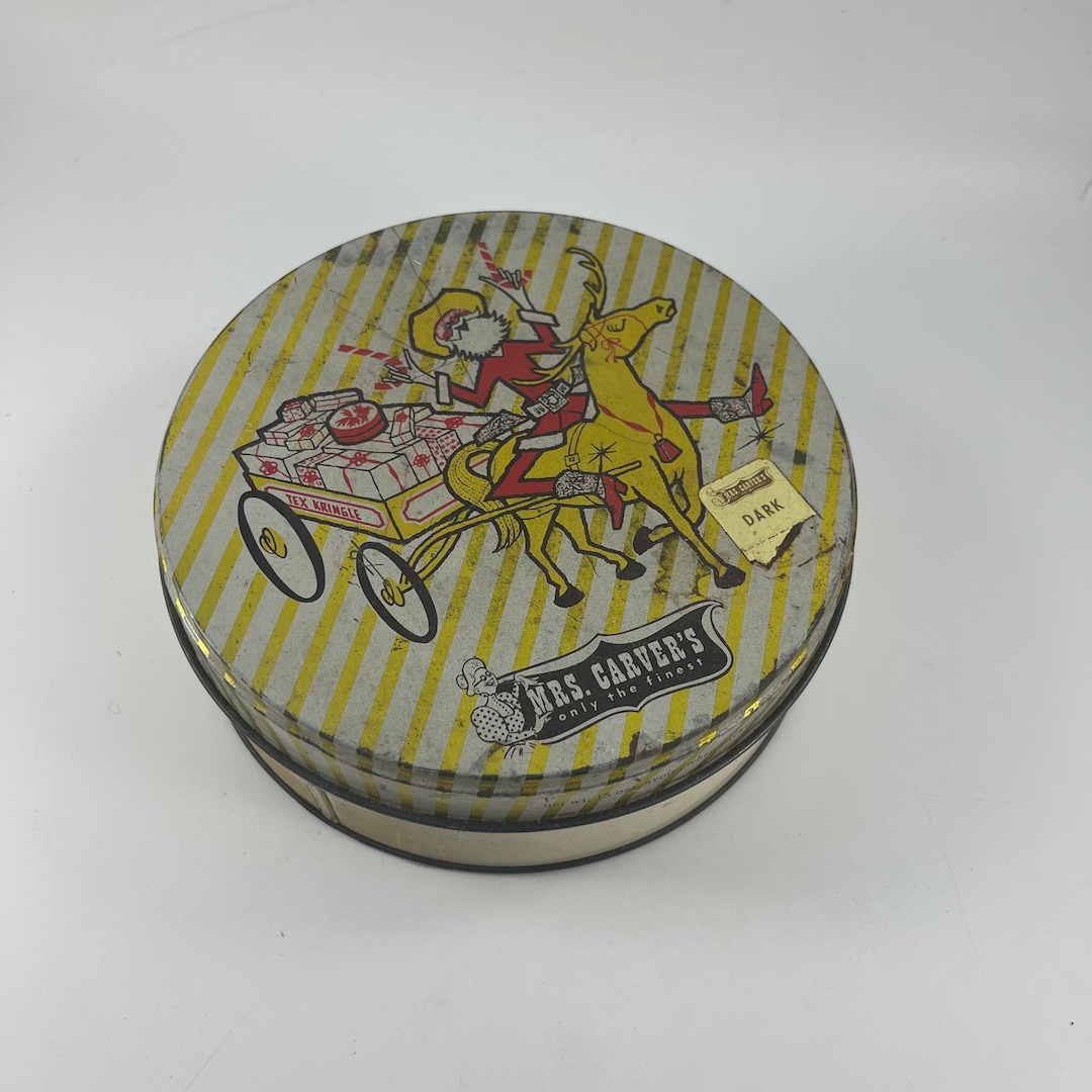 Vintage Round Candy Mrs. Carver's - Etsy