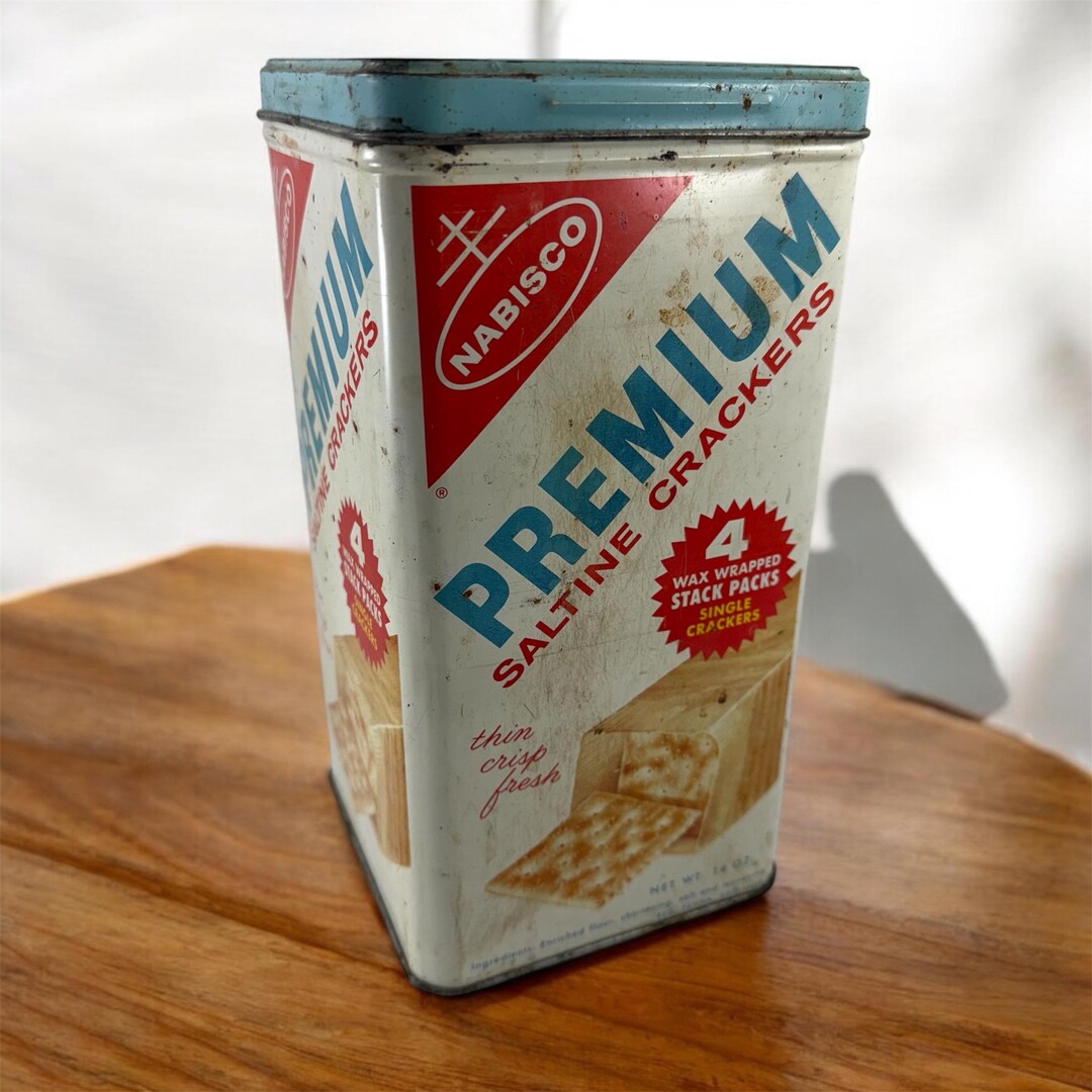 Vintage Nabisco Tin Premium Saltines Cracker Tin - Etsy