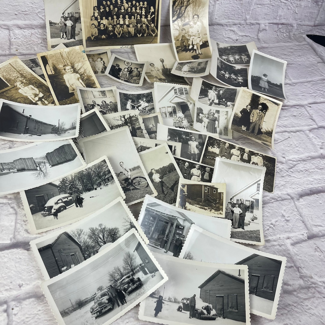 Lot of 39 Vintage 1950’s to 1960’s Era Black & White Photographs and ...