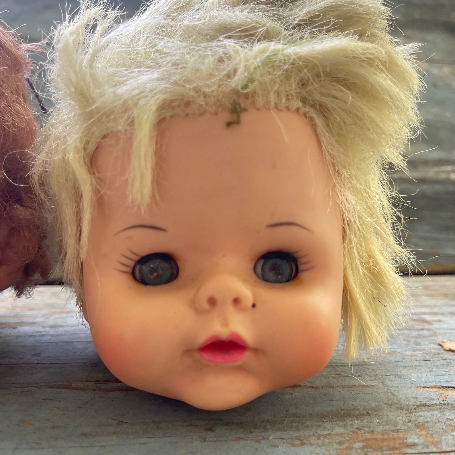 Trio of Vintage Doll Heads Great for Repairs or Repurposing Creepy Doll ...