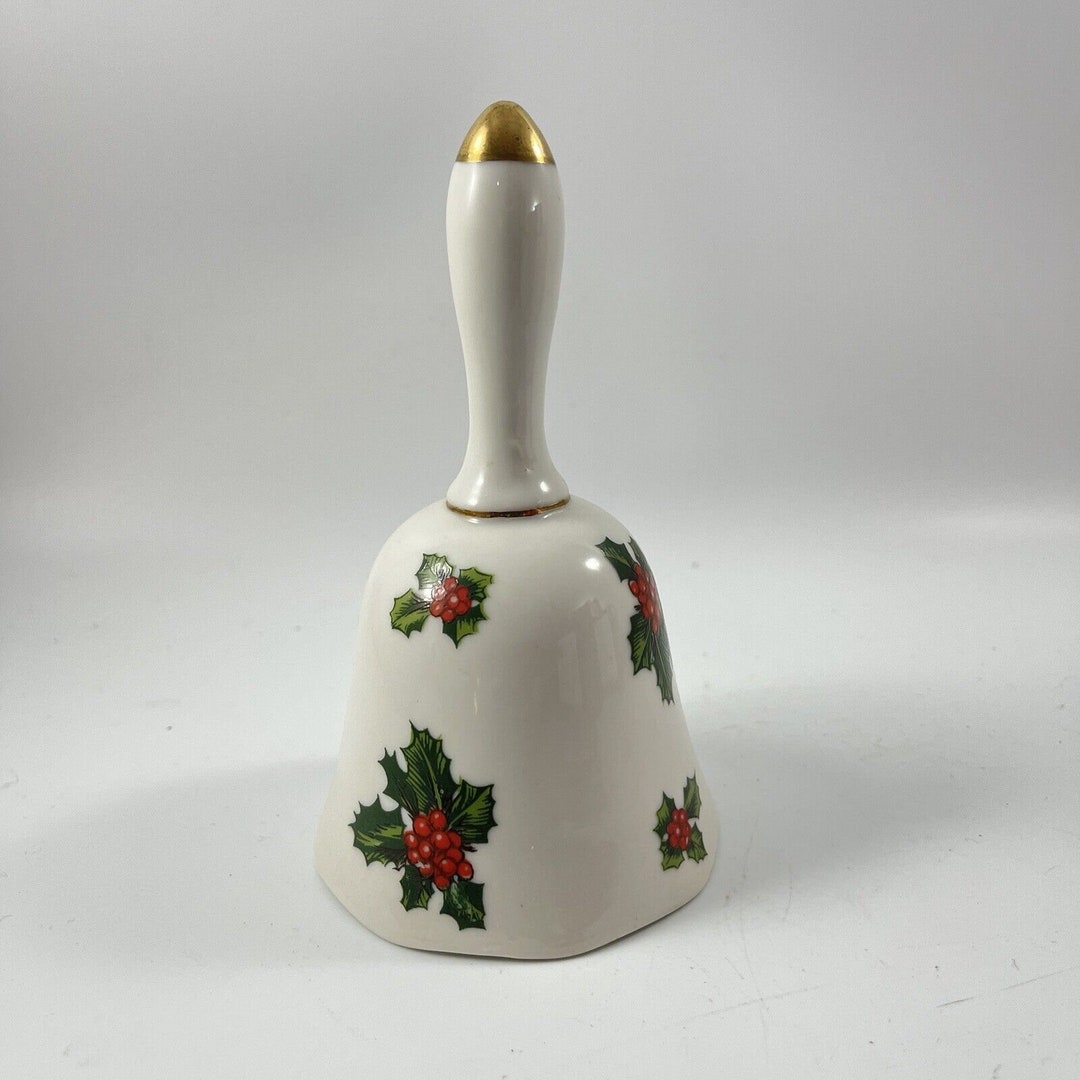 Vintage Hand Painted Lefton China Christmas Holly Bell Japan - Etsy
