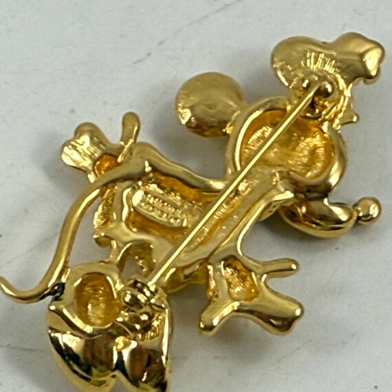 Vintage Napier Disney Gold Tone Minnie Mouse PIn - Gem