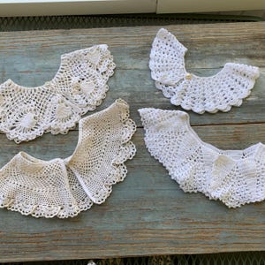 Lot of 4 Vintage Ladies Hand Crochet Lace Collars - Etsy