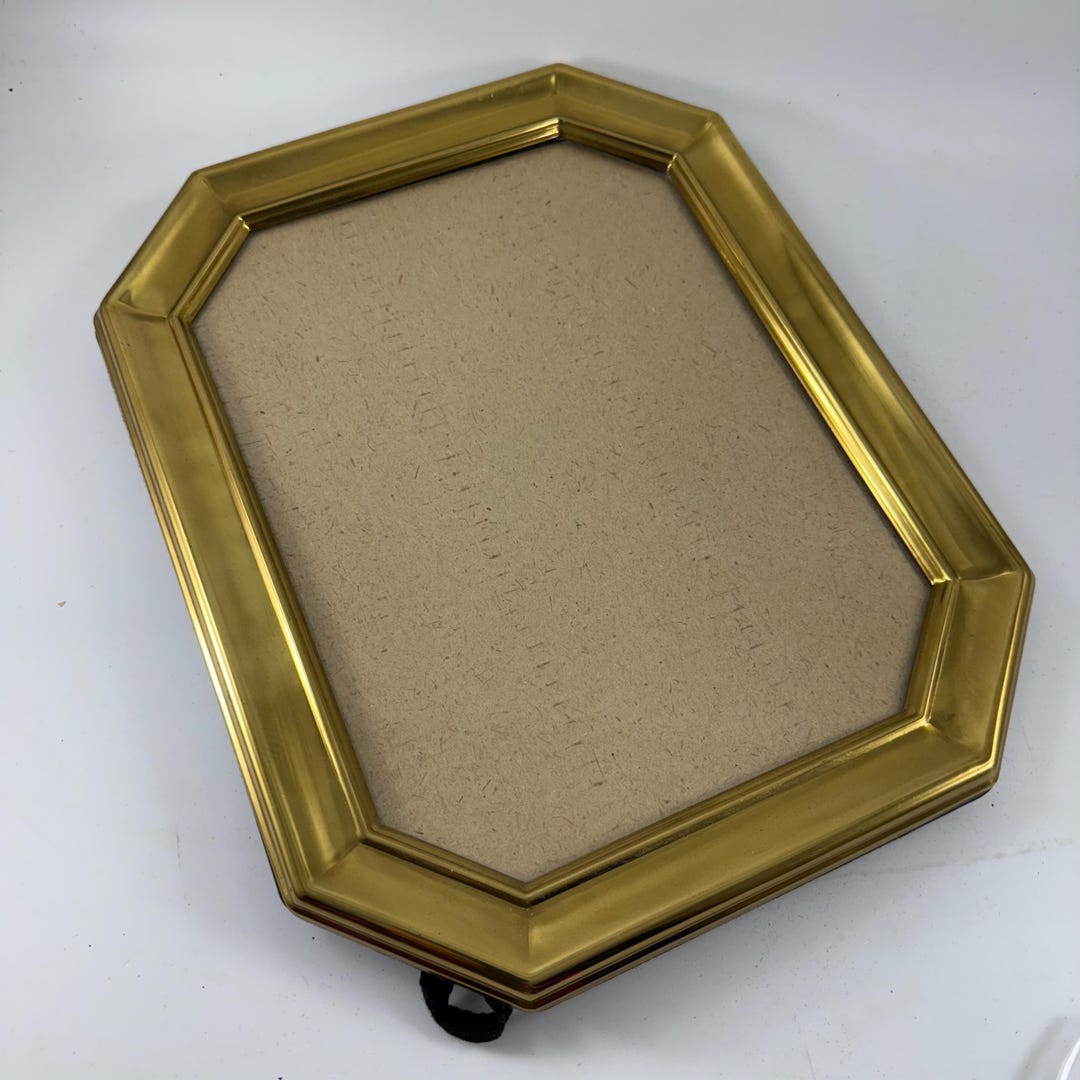 Vintage Brass 8 X 10 Picture Frame With Black Velvet Back & Stand - Etsy