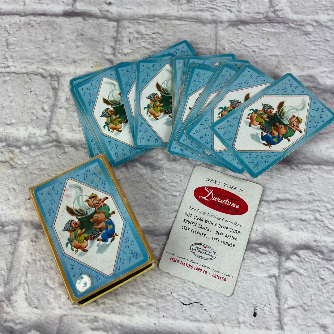 Vintage Deck of Three Little Pigs Assembly Playing Cards - Etsy
