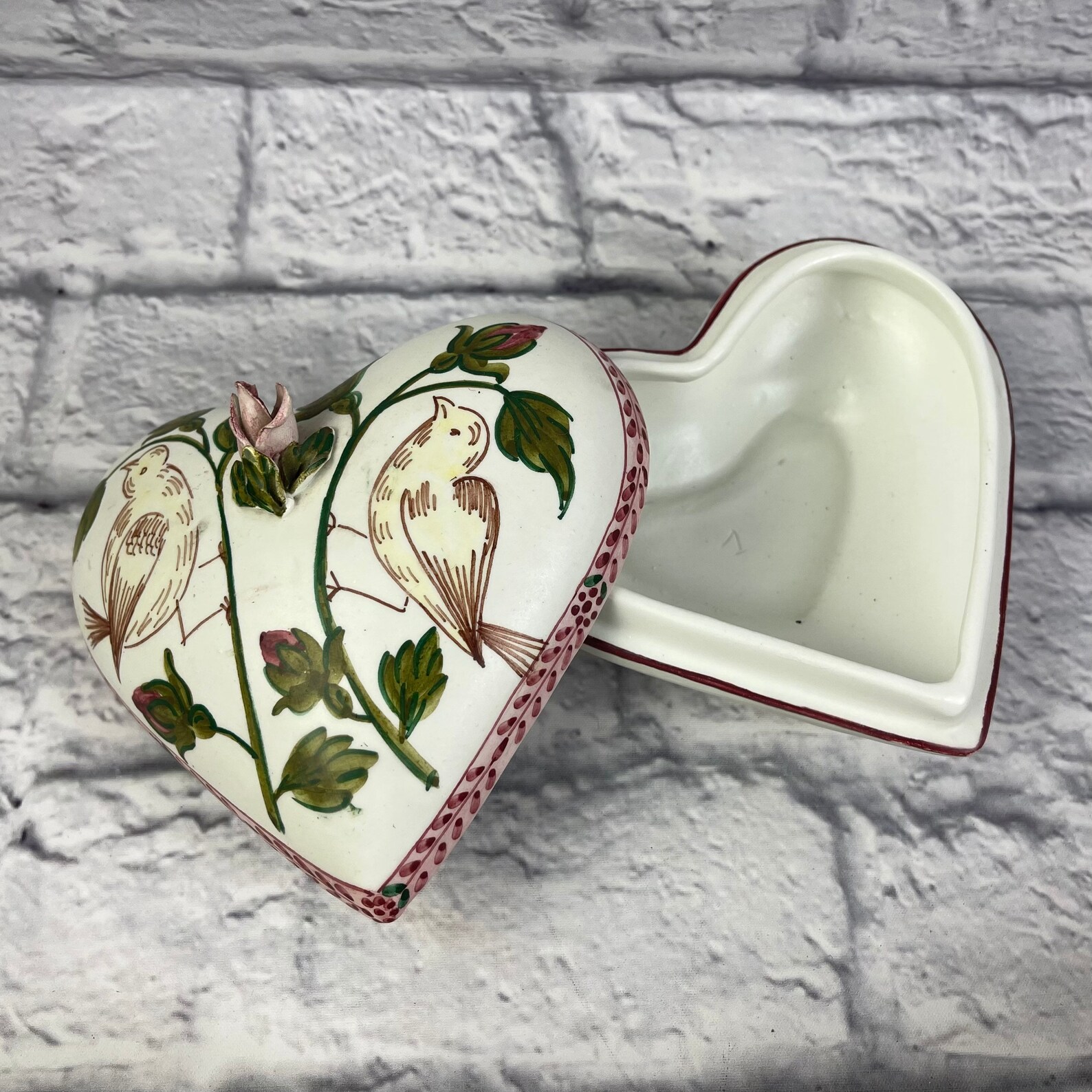 Vintage Meiselman Imports Made in Italy Heart Shaped Trinked Box With ...