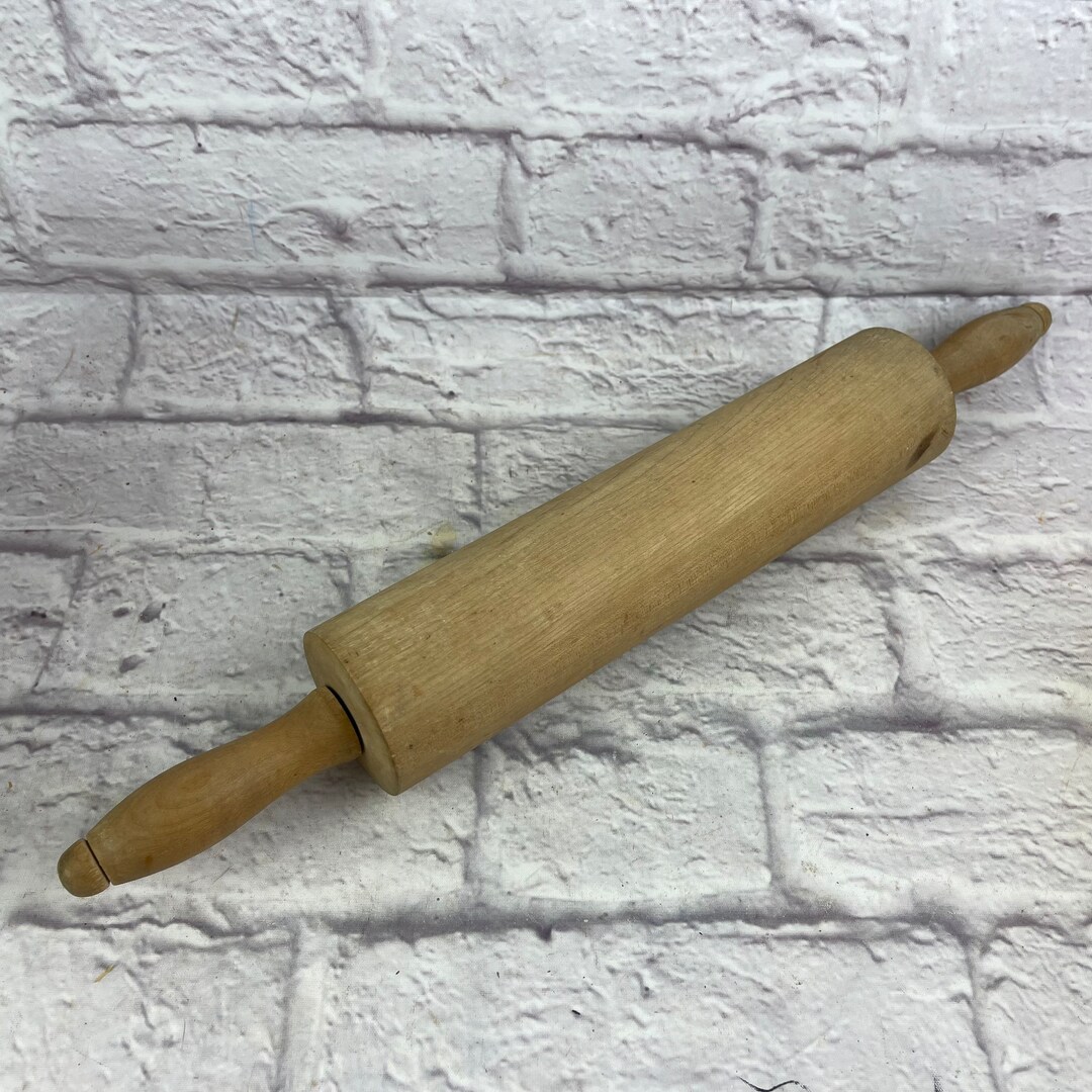 Vintage Large Wooden Rolling Pin - Etsy