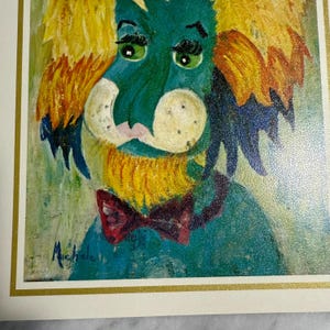 Vintage Unframed 1960's Era Michele Press Lion Print - Etsy