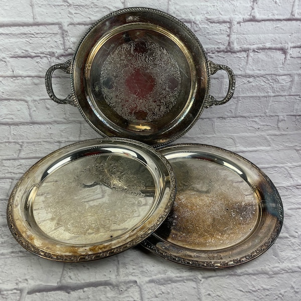 Oneida Silver Tray With Handles - Etsy
