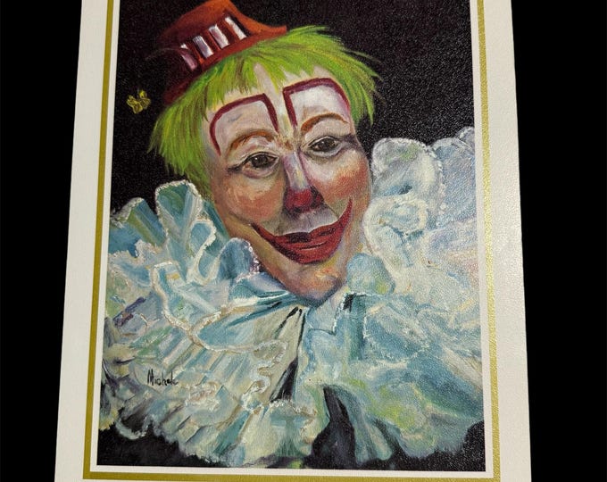Vintage Unframed 1960's Era Michele Press Clown Print - Etsy