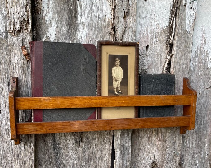 Vintage Oak Hymnal Rack From a Church Pew Great for Books and Magazines ...