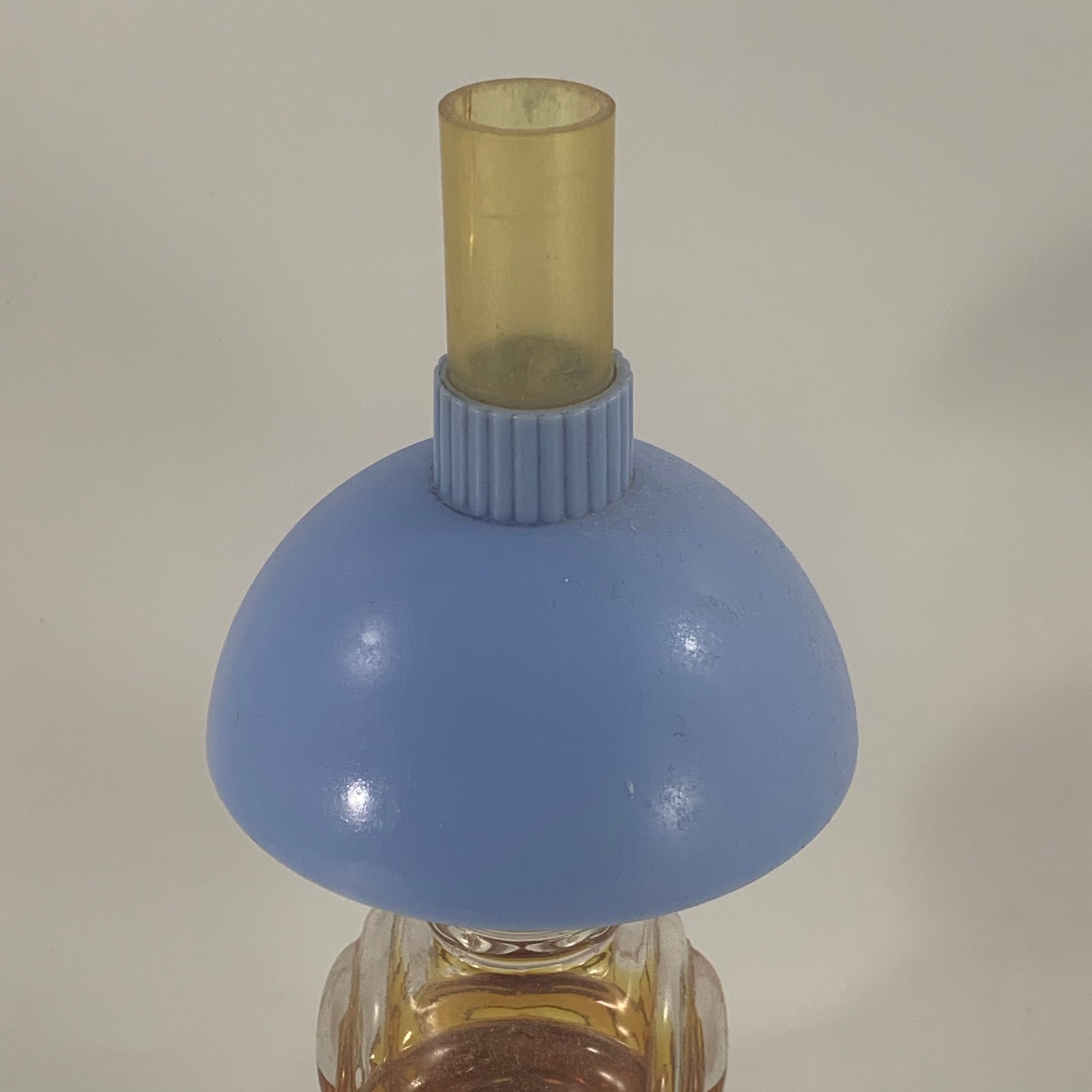 Vintage Lamp Perfume Bottle With Blue Plastic Shade and - Etsy