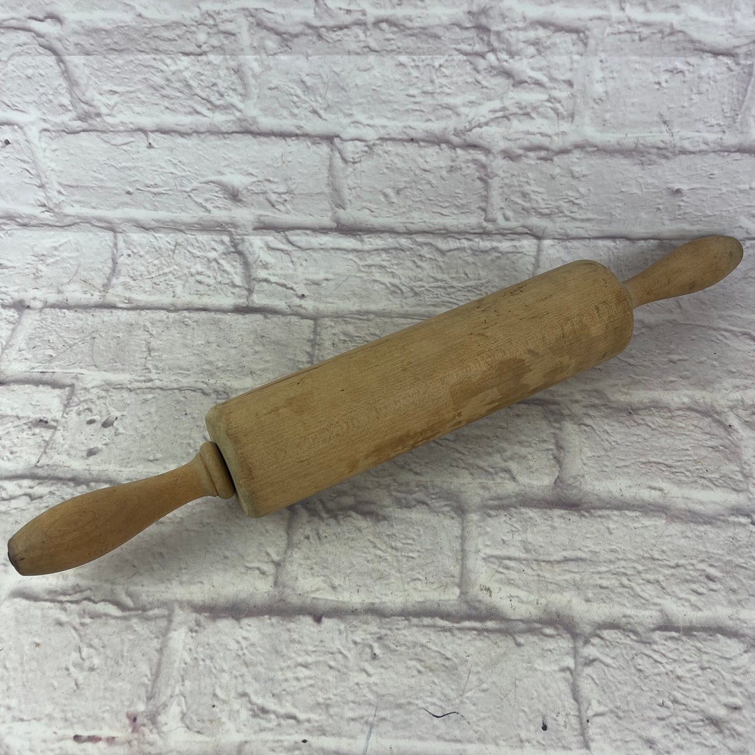 Vintage Large Wooden Rolling Pin - Etsy