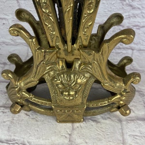 Vintage Brass Folding Fan Fireplace Screen Figural Peacock Style - Etsy