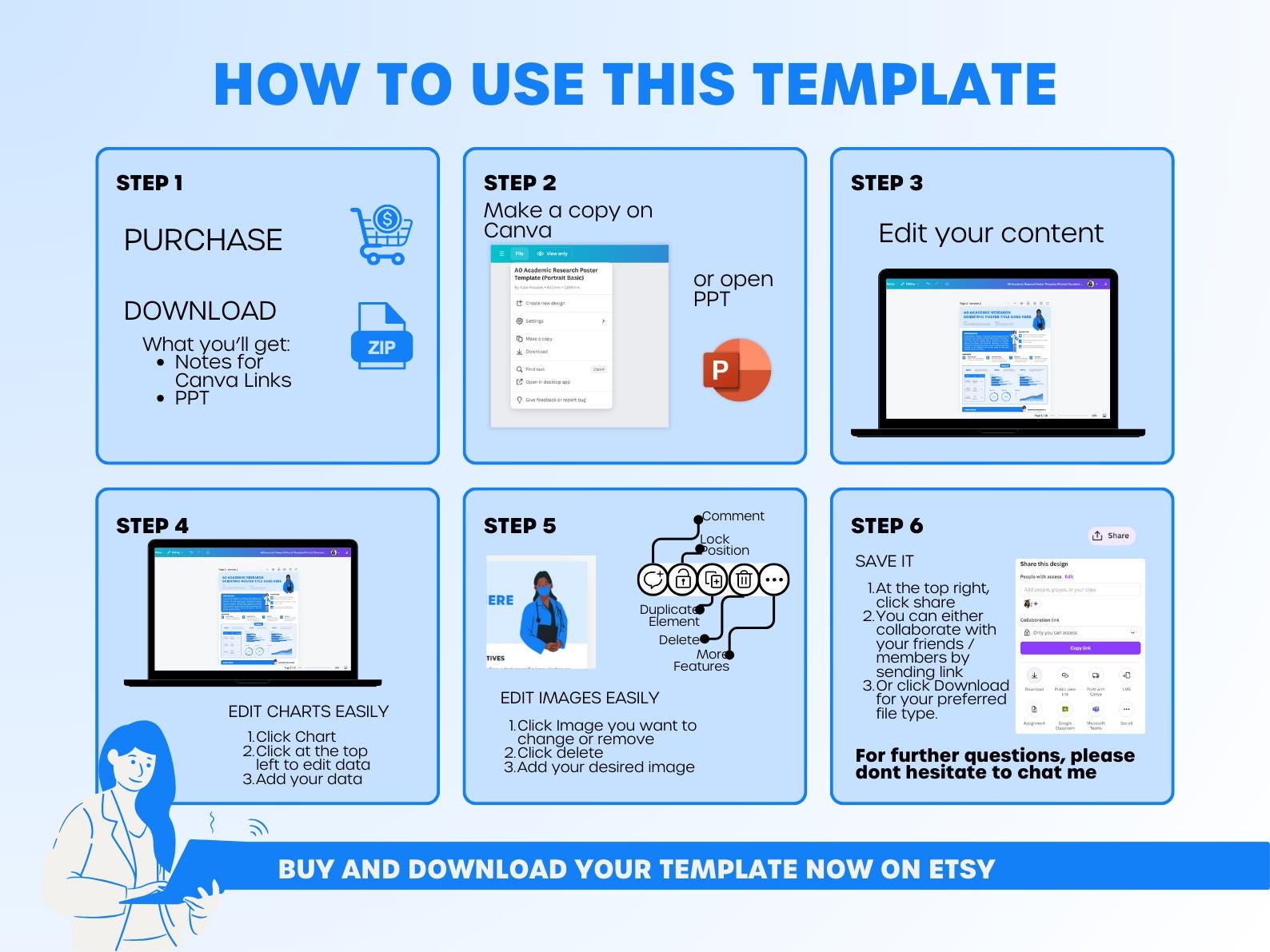 A0 Academic Research Poster Template | Editable in Powerpoint and Canva ...