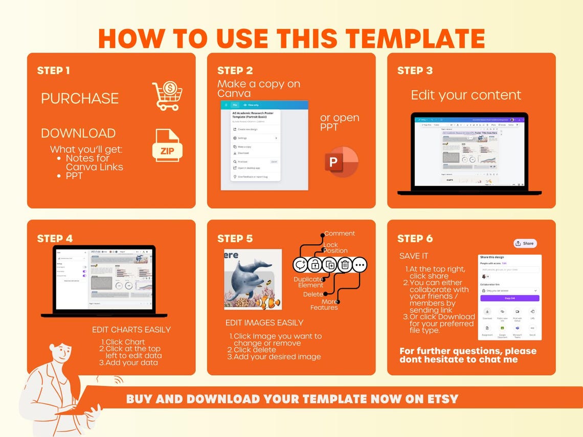 A0 Academic Research Poster Template | Editable Canva and Powerpoint ...