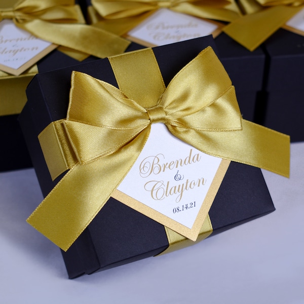 Gold Favor Box - Etsy