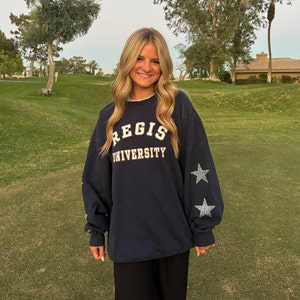 Vintage Regis University Bling Star Crewneck - Etsy