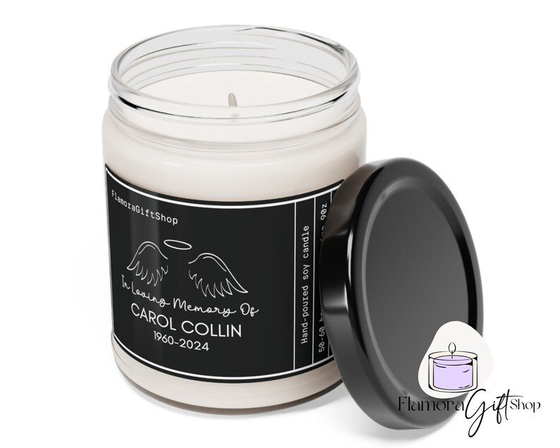 Personalized in Loving Memory Funeral Favor Candle for Guest, RIP ...