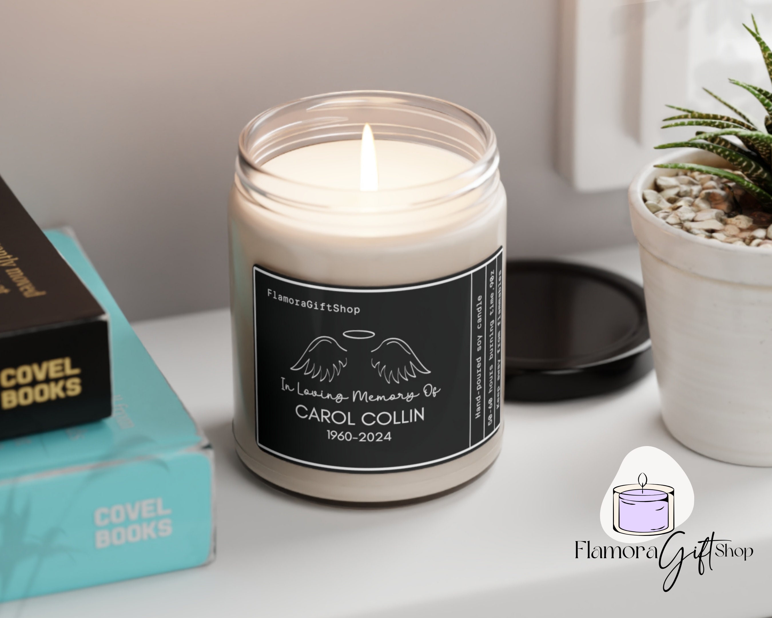 Personalized in Loving Memory Funeral Favor Candle for Guest, RIP ...