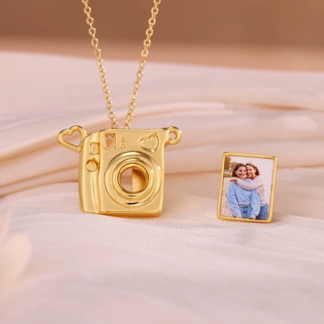 Custom Camera Necklace With Photo Picture Inside, Gift for Camera Lover ...