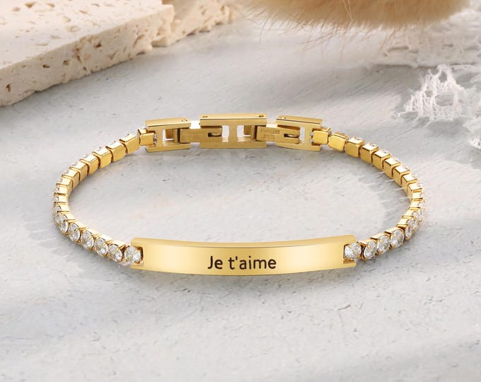 Personalized Couple Bracelets Set, Custom Matching Bracelets for ...
