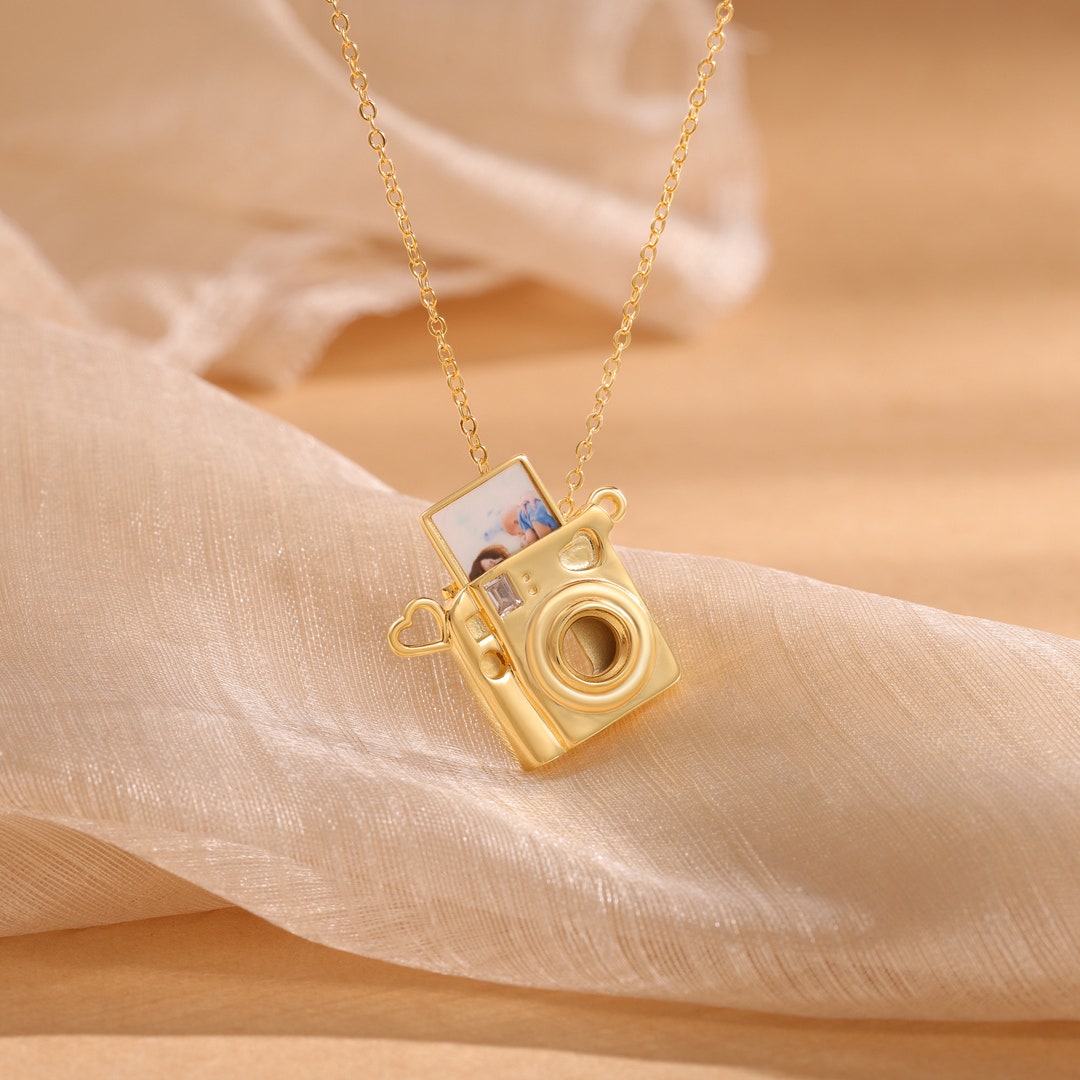 Custom Camera Necklace With Photo Picture Inside, Gift for Camera Lover ...