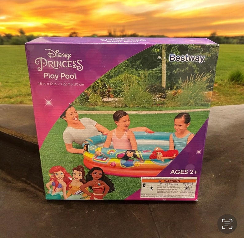 Disney Princess Inflatable Play Pool 3 Ring - Etsy