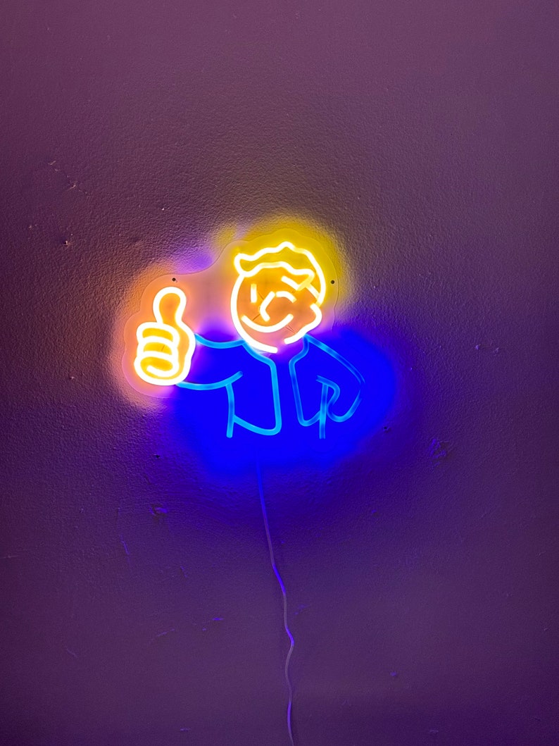 Neon Vault Boy Fallout Sign Dimmable - Etsy