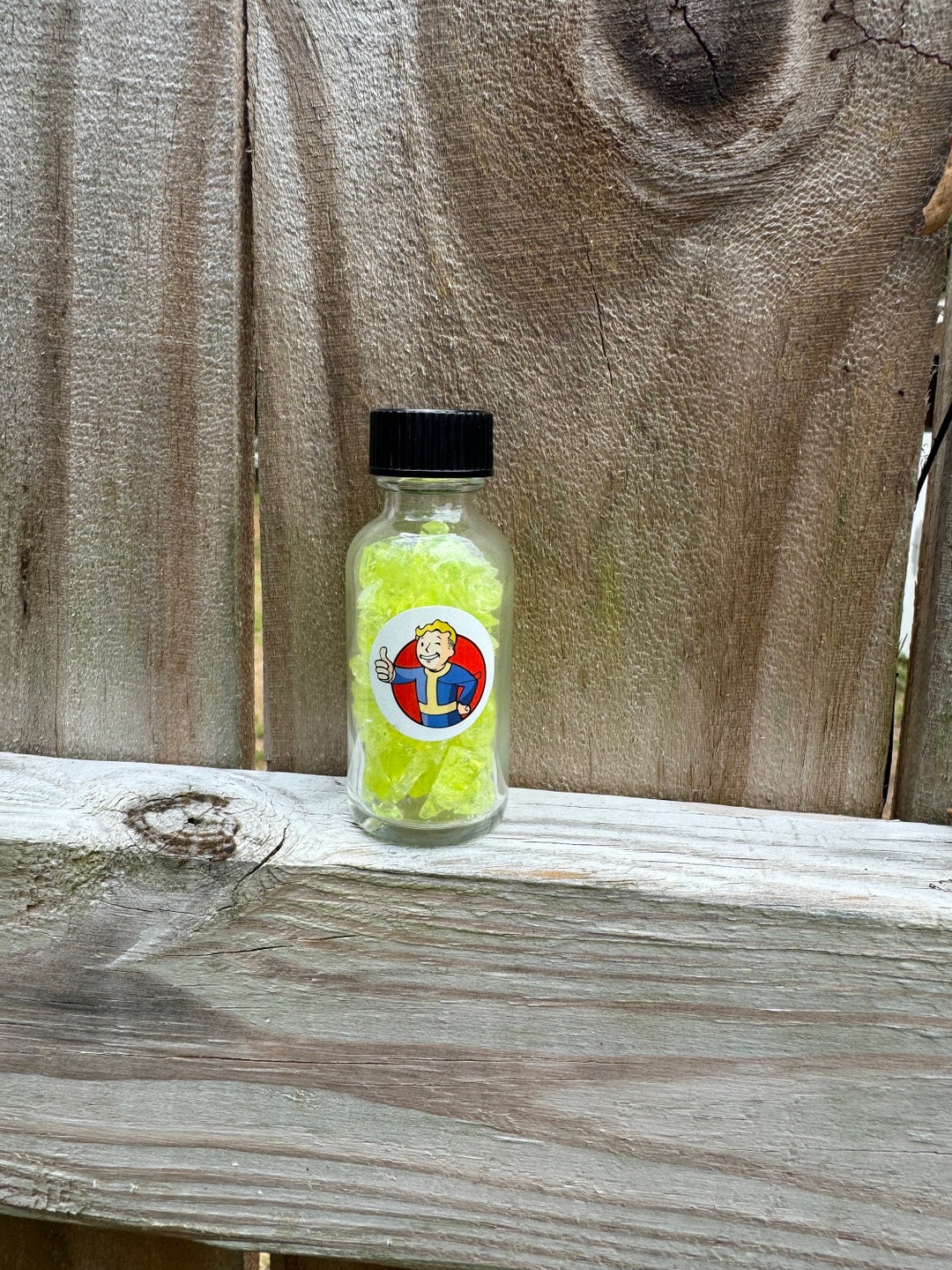 30 Ml Hand Filled Uranium Glass Vials Vault Boy - Etsy