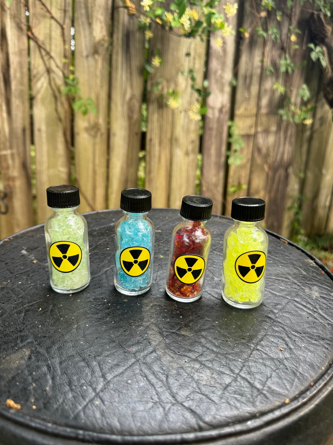 Hand Filled Uranium Glass Vials Multiple Colors - Etsy
