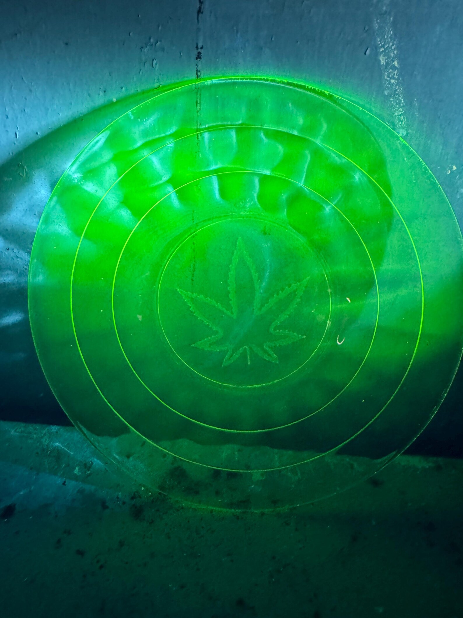 Custom Hand Engraved 420 Uranium Glass Plate. I Repurpose Uranium Glass ...