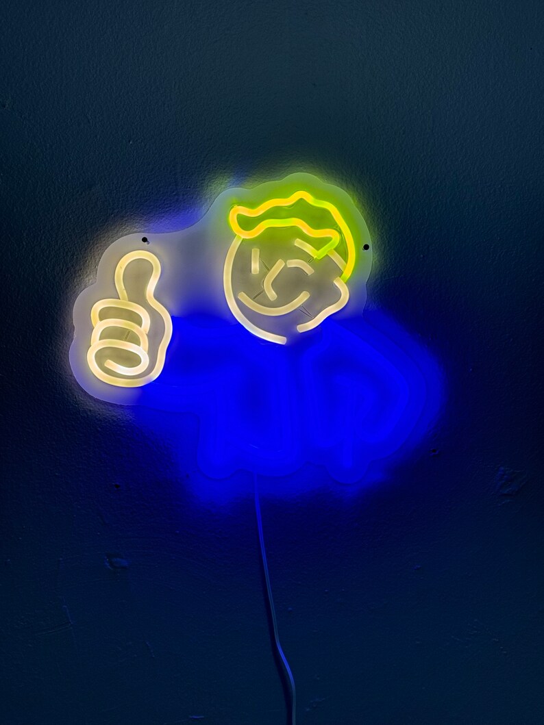 Neon Vault Boy Fallout Sign Dimmable - Etsy