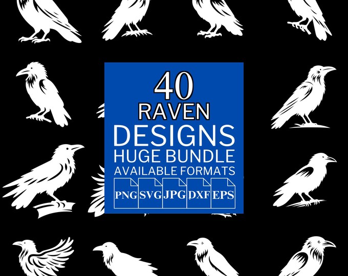 Raven SVG / SVG Cut File / Car Decal SVG / Instant Download / Printable ...