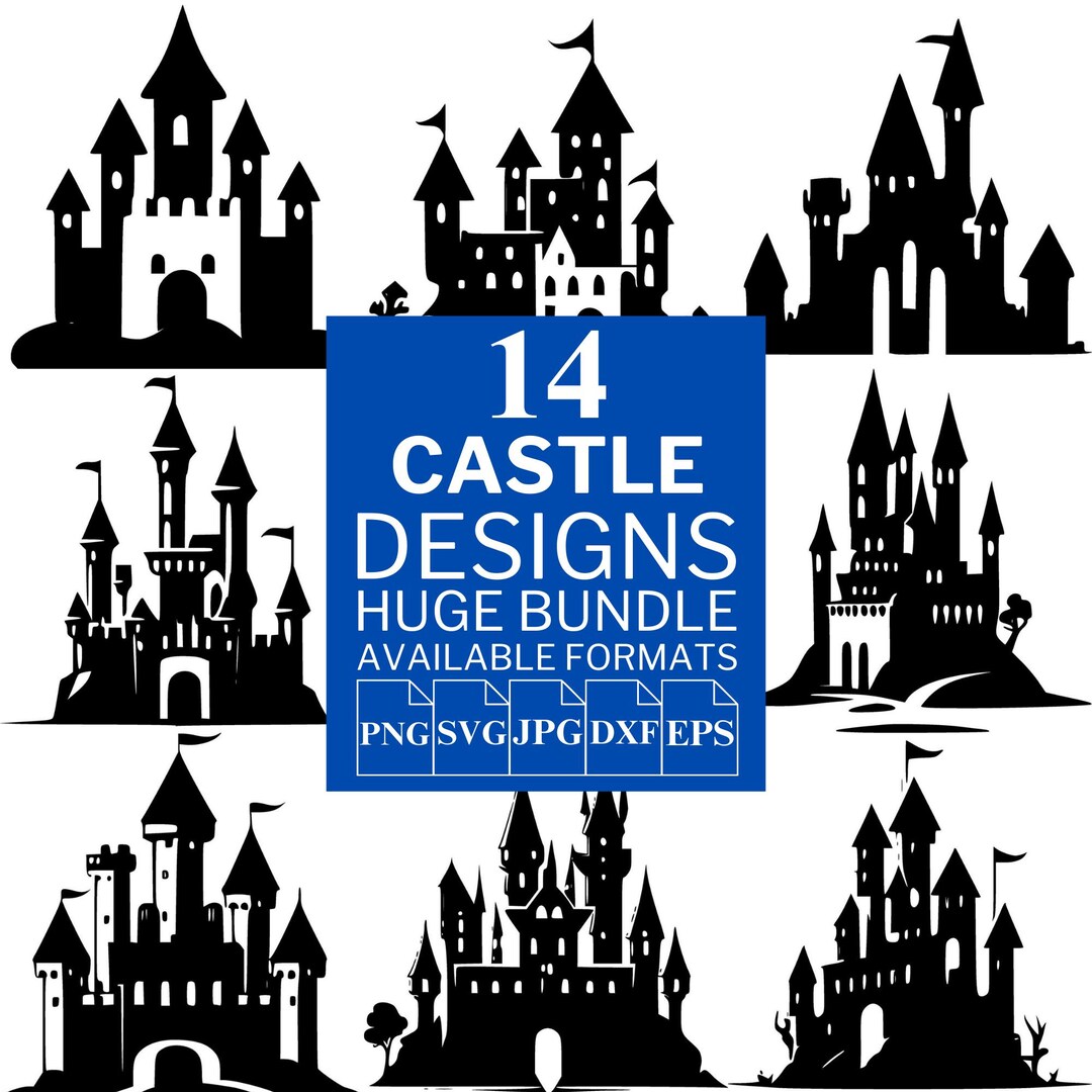 Castle SVG Bundle: 14 Unique Vector Designs for Cricut & Silhouette - Etsy
