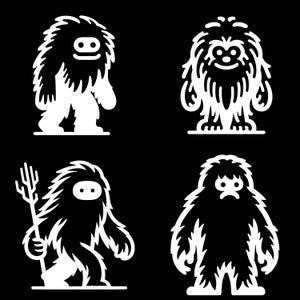 Yeti Bigfoot SVG Bundle: Vector Clipart Designs for Cricut & Silhouette ...