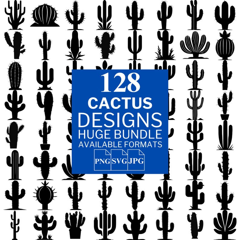 128 Cactus SVG Bundle - Unique Vector Files for Cricut and Silhouette ...