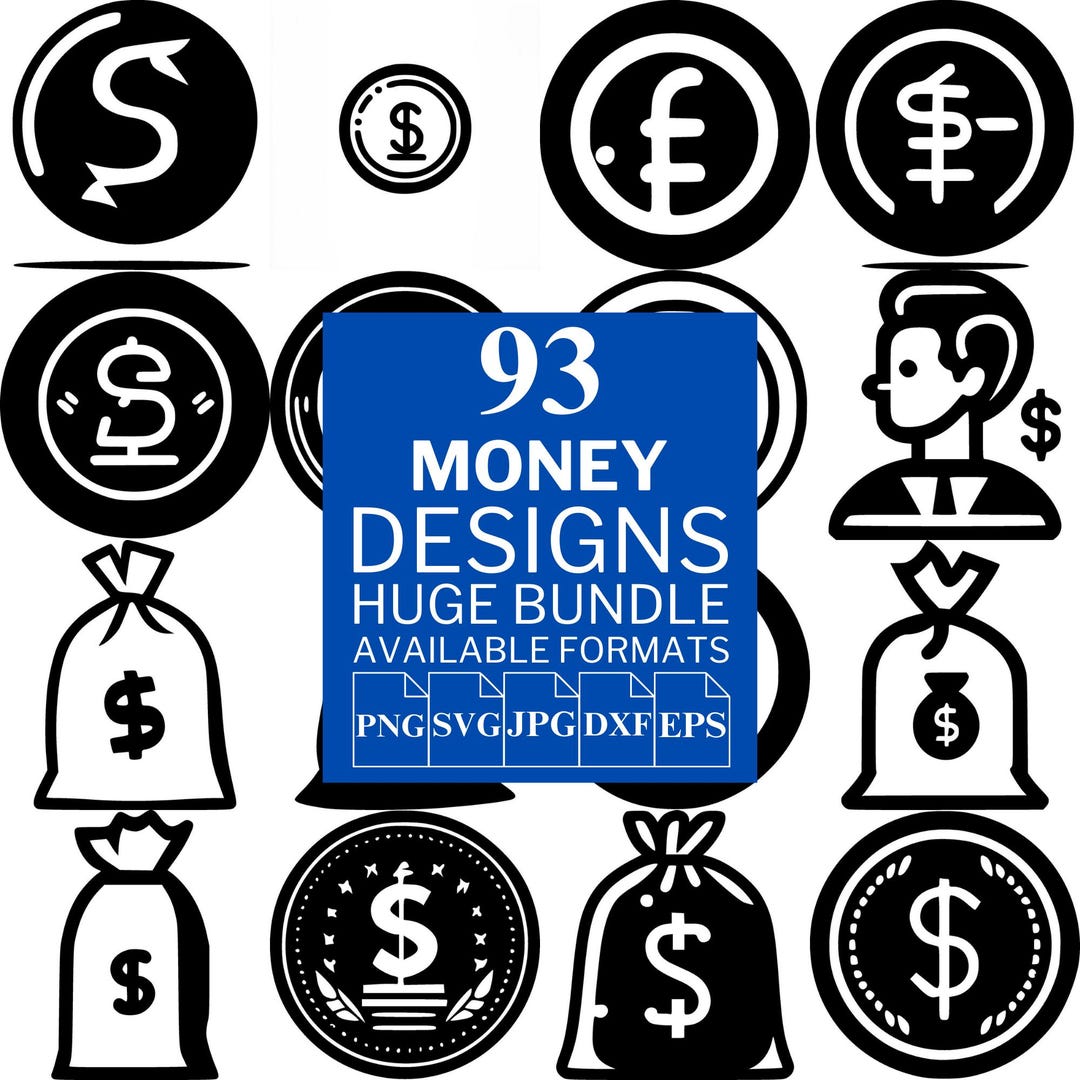 36 Money SVG Bundle - Unique Vector Files for Cricut and Silhouette ...