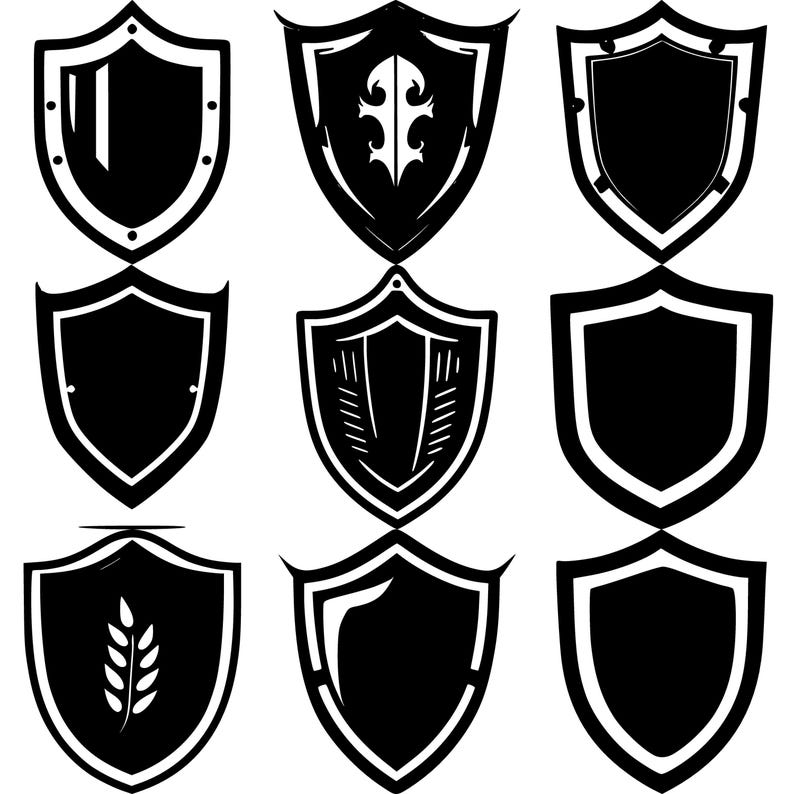 54 Shield SVG Bundle - Unique Vector Files for Cricut and Silhouette ...