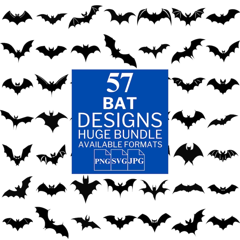 57 Bat SVG Bundle - Unique Vector Files for Cricut and Silhouette, Bat ...