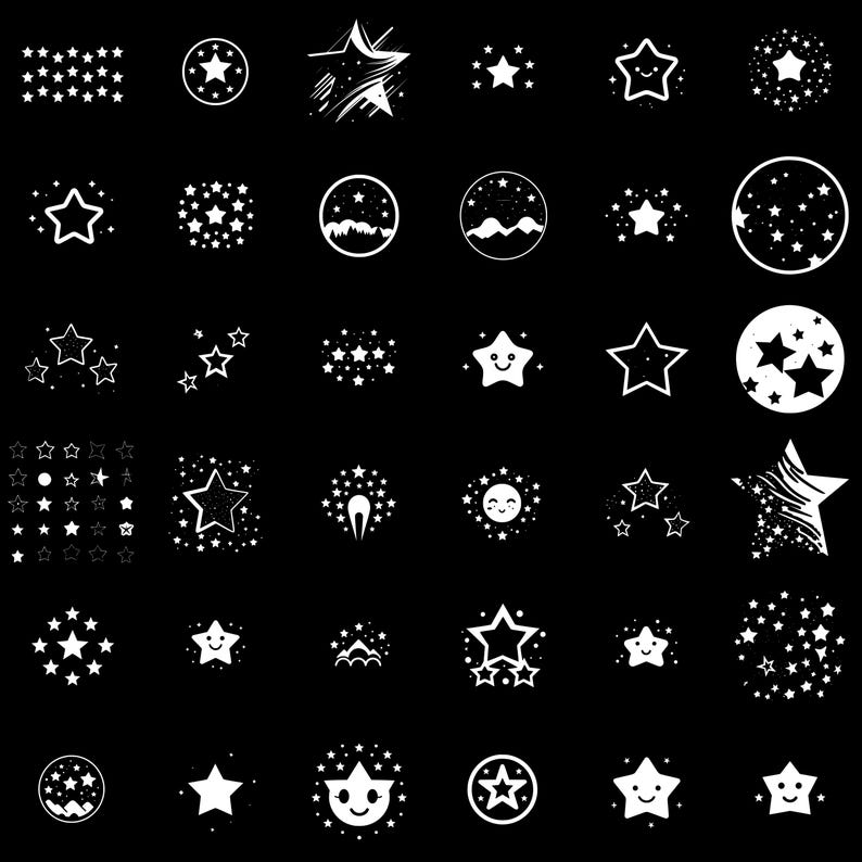 186 Stars SVG Bundle Unique Vector Files for Cricut and Silhouette ...