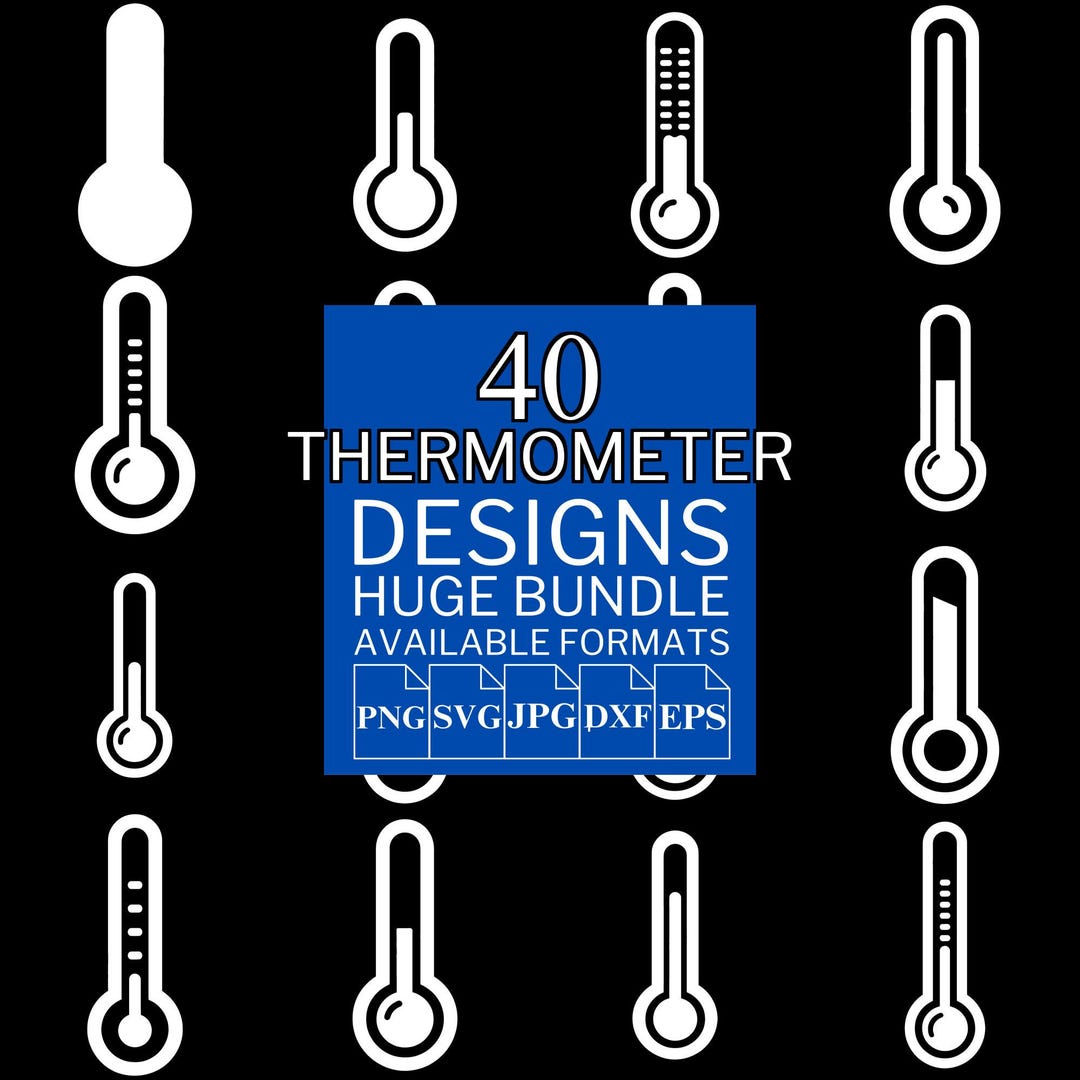 Thermometer SVG Bundle: Vector Cut Files for Cricut & Silhouette ...