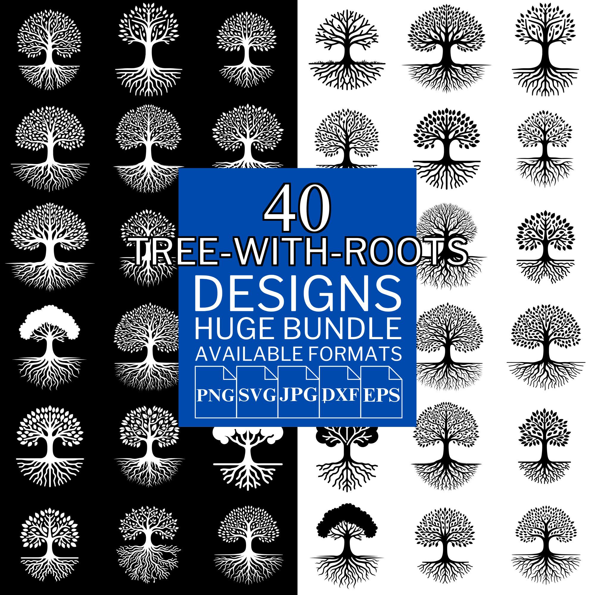 Tree With Roots SVG Bundle: Vector Cut Files for Cricut & Silhouette ...