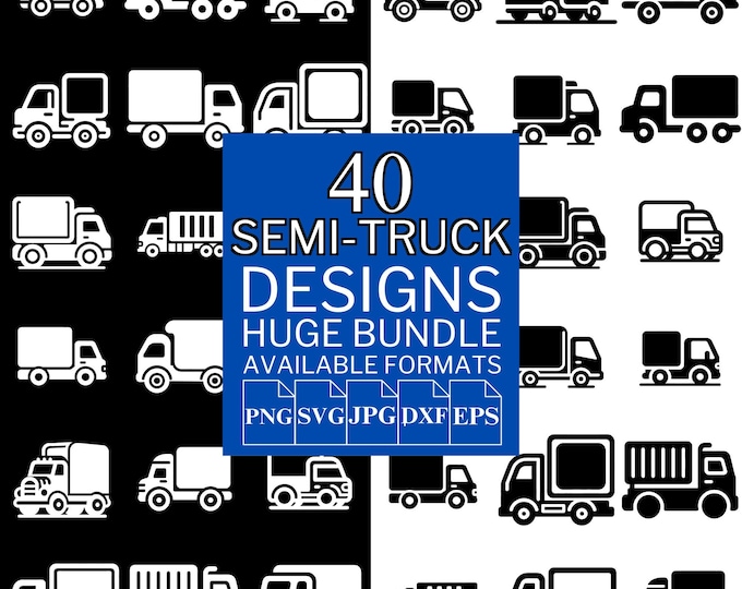 Semi Truck Svg, Semi Truck Clipart, Semi Truck Cricut, Semi Truck ...
