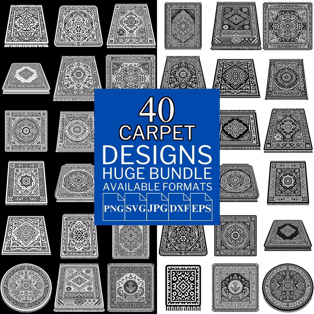 40 Carpet SVG Bundle - Unique Vector Files for Cricut and Silhouette ...
