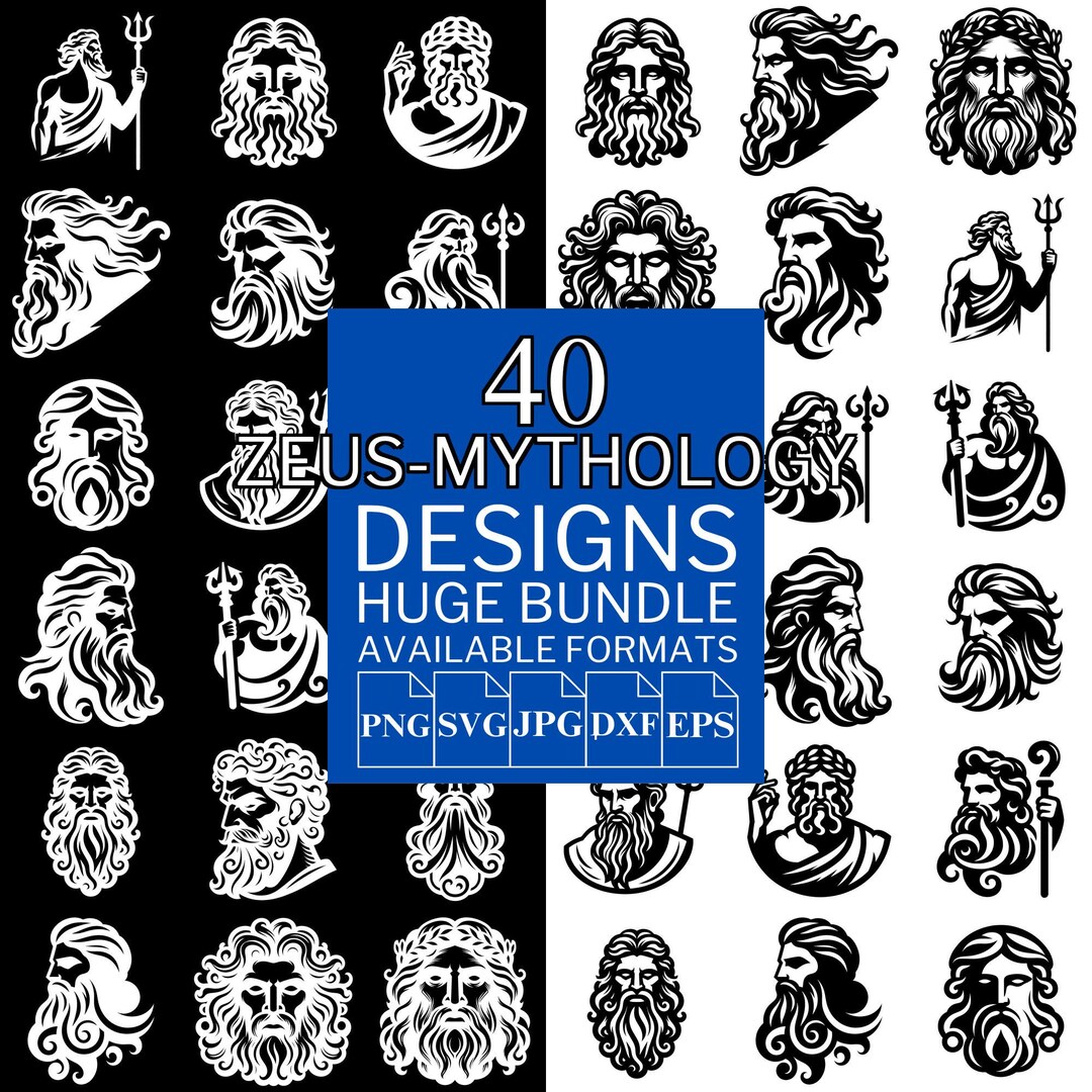 Zeus Mythology SVG Bundle: Cricut & Silhouette Vector Designs (5 ...